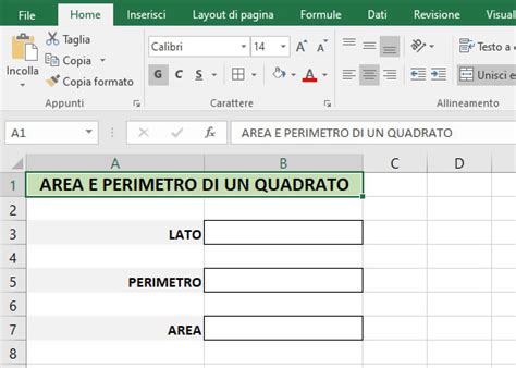 excel e didattica nominare le celle per memorizzare una formula