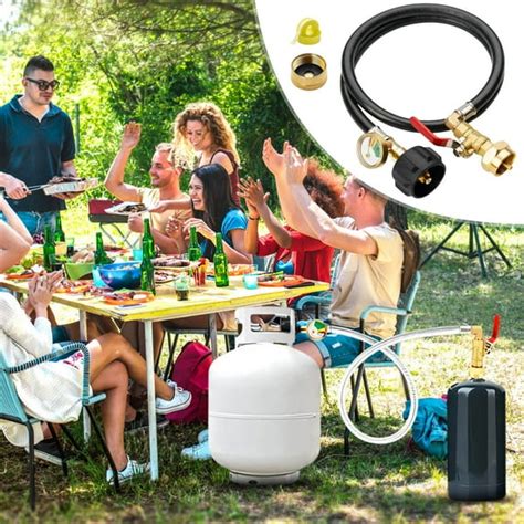 Japceit Propane Refill Adapter Hose Gauge And Control Valve Included