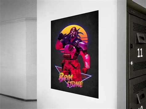 VNADes Valorants Brimstone Retro For Fan Video Game Wall Art Poster