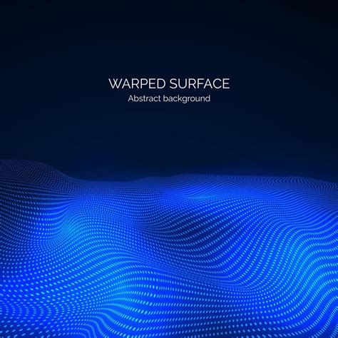 Technology Futuristic Landscape Abstract Digital Wave Of Particles Surface Of Digital Wave