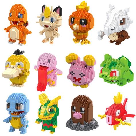 Diy Mini Building Blocks Cartoon Anime Figure Assembly Blocks Monsters