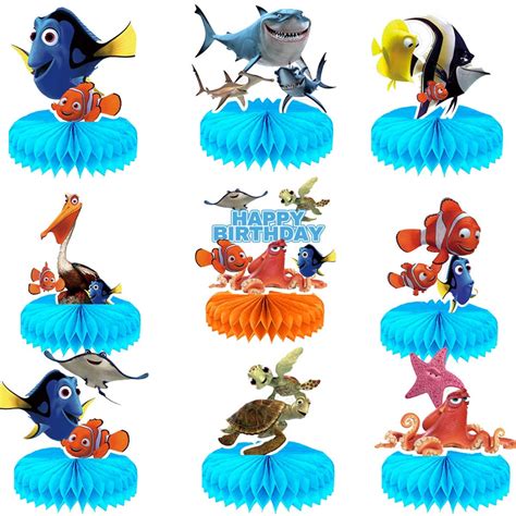 Finding Nemo Honeycomb Centerpieces Table Toppers Decorations For