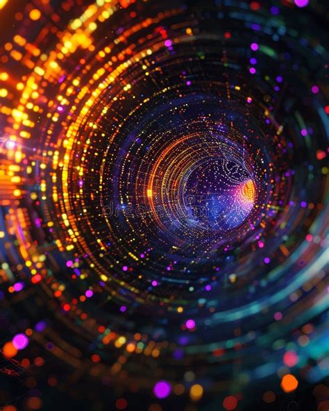 A Vortex Of Digital Code Spiraling Into Infinity Symbolizing The Depth