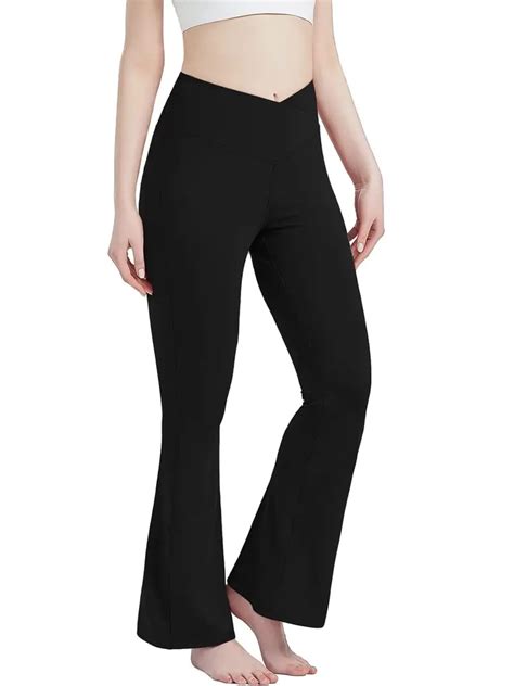 Kreuz Taille Einfarbige Schlaghose Lauf Fitness Schlaghose Damen