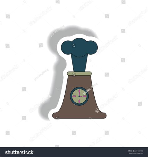 Volcano Timer Volcano Explosion Clock Sleeping Stock Vector Royalty