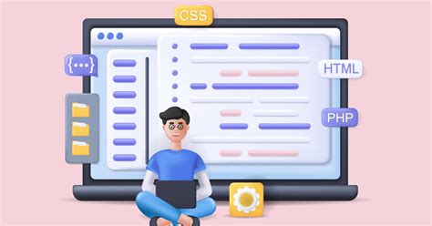 Realistic Concept Of Programming Scene Illustrations Ft 3d And Render