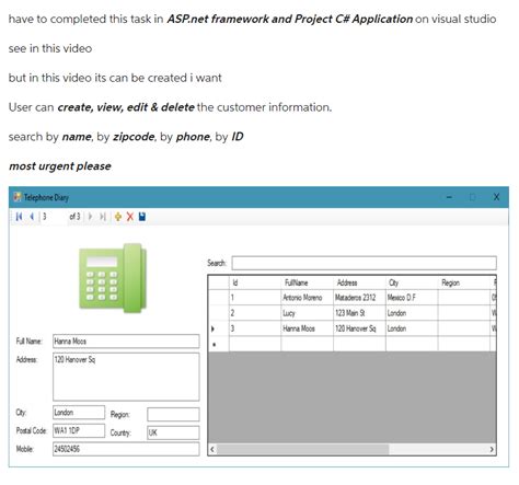 Solved Have To Completed This Task In Framework And
