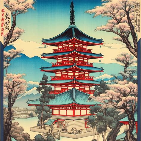 Ukiyo E Japanese Print Japanese Wall Art Edo Period Asakusa Poster Etsy