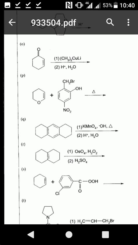 Solved 4G ← 933504.pdf (1) (CH3)2CuLi (2) H., H20 ﹀ NO2 | Chegg.com