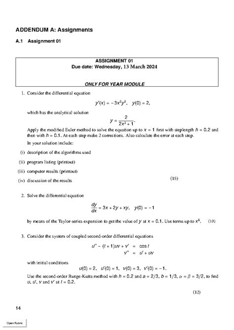 Apm Ass Addendum A Assignments A Assignment