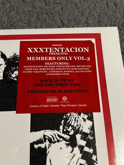 New Xxxtentacion „members Only” Vinyl Reissue Rxxxtentacion