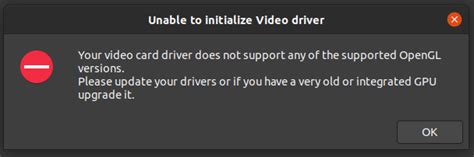 Launching The Editor Unable To Initialize Video Driver · Issue 48149