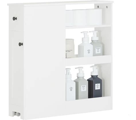 Meuble De Rangement Étroit Sur Roulettes Support Papier Toilette 1
