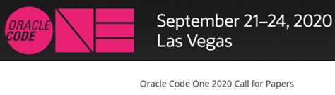 Oracle Code One 2020 Call For Papers