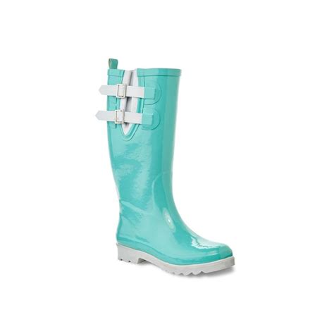 Henry Ferrera Black Stone Womens Water Resistant Rain Boots Rain