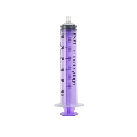 Medicina Syringe Enteral Enfit 60ml Reusable Purple Australia