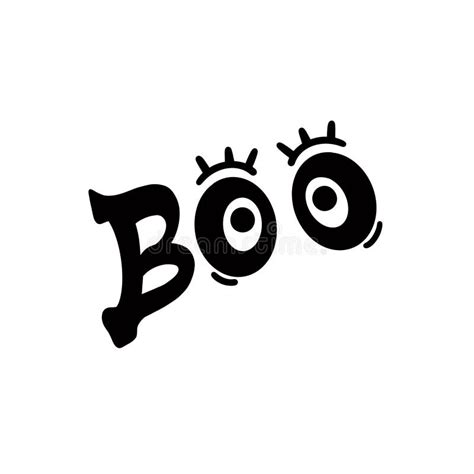 Boo Black Lettering Boo Stylized Lettering For The Holiday Of