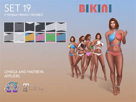 Second Life Marketplace Omega And Maitreya Applier Bikini Set 19