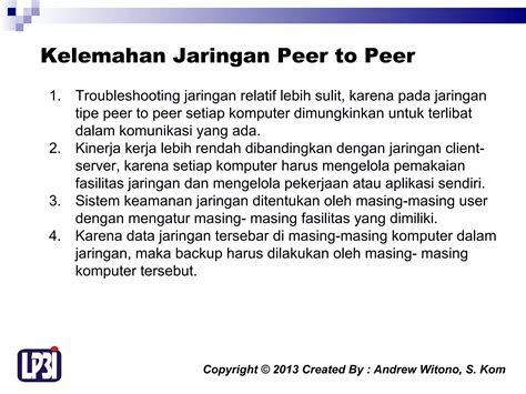 Setup Jaringan Peer To Peer Ppt