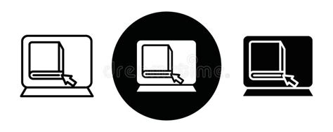 Online Library Outline Icon Collection Or Set Online Library Thin Vector Line Art Stock