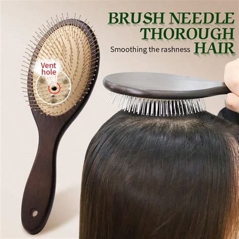 Boomslife Black Color Steel Hair Brush Women Head Scalp Massage Airbag