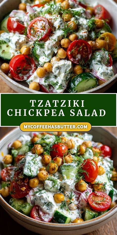 Easy Tzatziki Chickpea Salad Fresh Salad Ideas Recipe Salad To