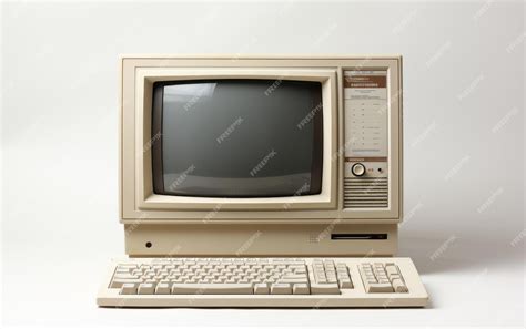 Premium Photo Vintage Desktop Computer With Keyboard And Mouse