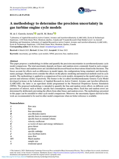 A Methodology To Determine The Precision Uncertainty In G Pdf