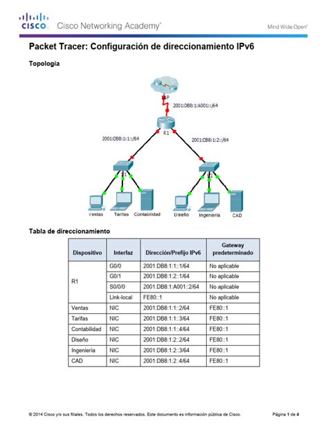 8 2 5 3 Packet Tracer Configuring Ipv6 Addressing Instructions Pdf Enrutador Computación