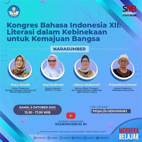 Pendaftaran Peserta Webinar Silaturahmi Merdeka Belajar Kongres Bahasa