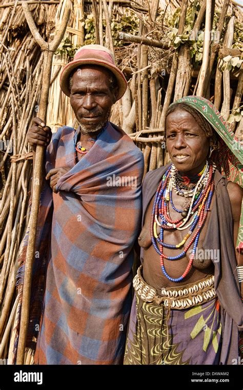 Old Man And Woman Of The Arbore Tribe In The Lower Omo Valley Of