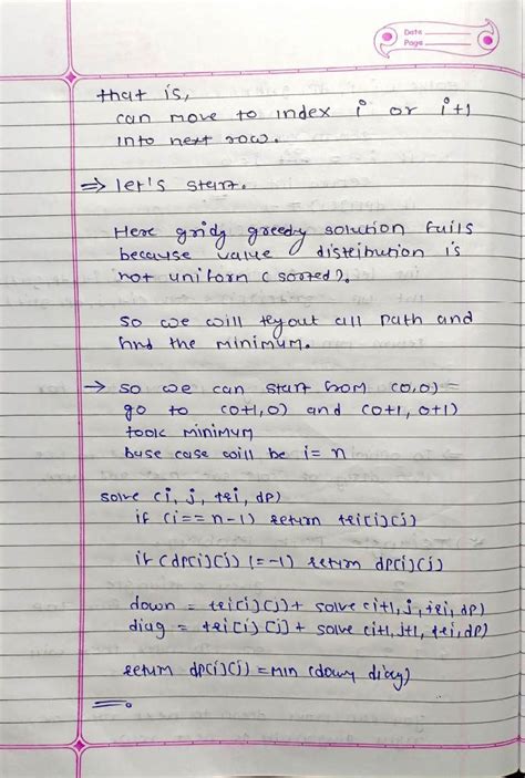 hand written notes on dynamic programming with examples engineering texts