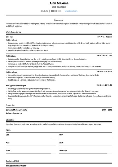 Computer Science No Experience Resume Examples Samples