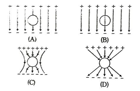 An Ucharged Sphere Of Metal Is Placed In Between Two Charged Plates As