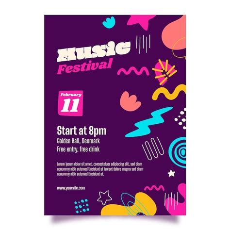 Free Vector Hand Drawn Doodle Flyer Design