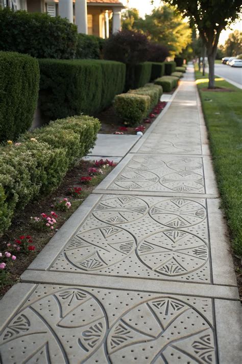 20 Stylish Concrete Sidewalk Design Ideas