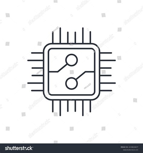 Electronic Chip Microcircuit Element Digital Equipment Stock Vector Royalty Free 2234616677