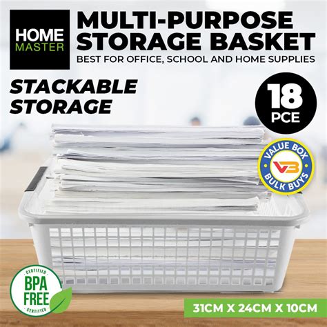 18 Piece Stackable Storage Baskets By Home Master Kitchenware Crew