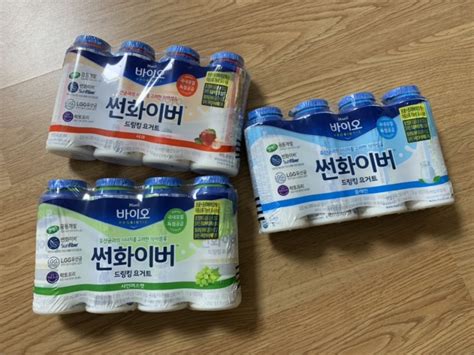 매일유업 바이오 썬화이버 드링킹요거트 식이섬유 썬화이버와 Lgg유산균이 더해진 장건강 요거트😋진함이 다르네요👍 플레인맛