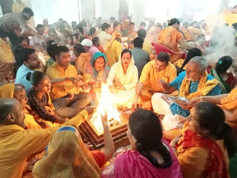 गायत्री शक्तिपीठ पर पूर्णाहुति हेतु आयोजित नौ कुंडीय महायज्ञ सकुशल