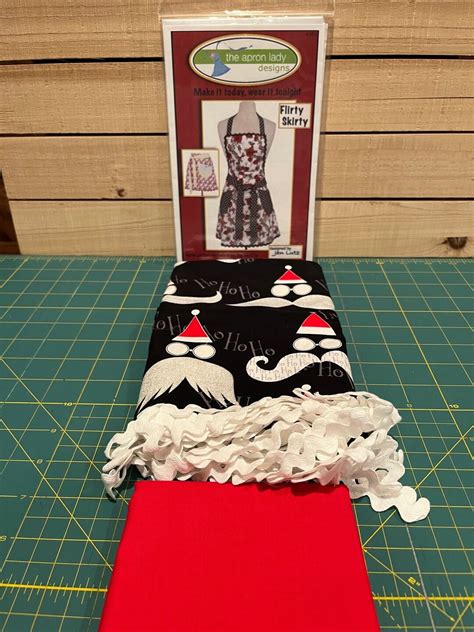 The Apron Lady Flirty Skirty Christmas Apron Kit Etsy