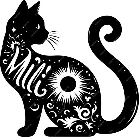 Premium Vector Cat Millie Black Cat Silhouette With Vector Illustration