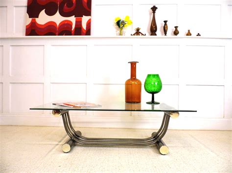 Designer Stylish American Ellipse Shaped Tubular Metal And Glass Table