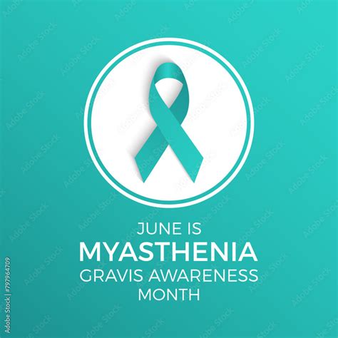 Myasthenia Gravis Awareness Month Health Awareness Vector Illustration