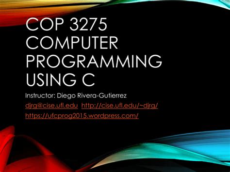 Cop Computer Programming Using C