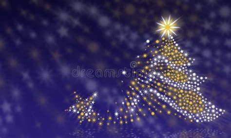 Blue Christmas Tree Stock Vector Illustration Of Stars 3544723