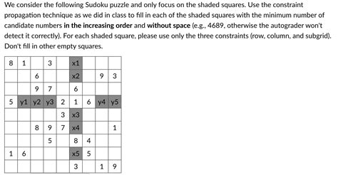 We Consider The Following Sudoku Puzzle And Only Chegg