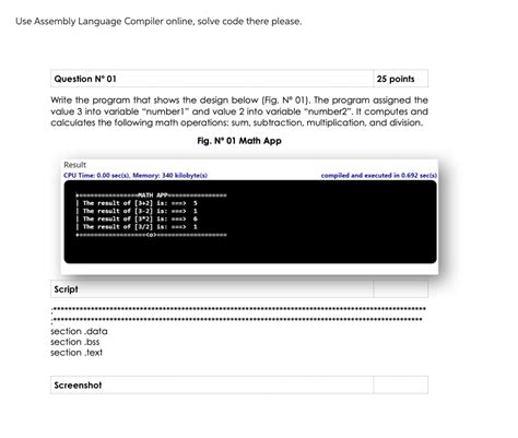 Solved Answer Using An Online Assembly Language Compiler Chegg