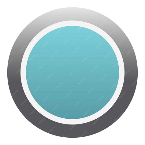 Premium Vector Blue Round Button Icon Flat Illustration Of Blue Round
