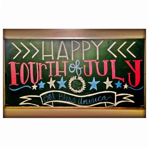 Celebrate The Fourth Of July With Chalkboard Art